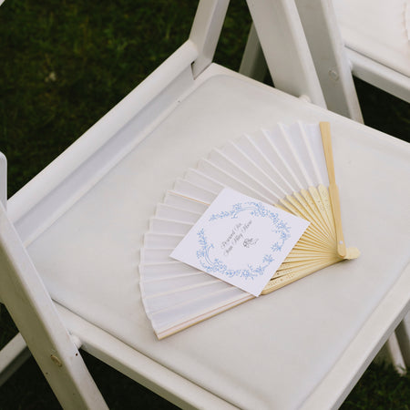 Wedding Handheld Fan - White - The Whole Bride